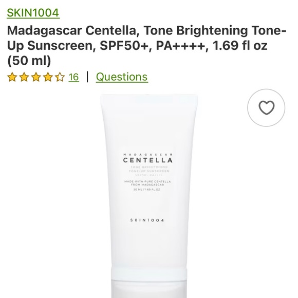Skin 1004 | Skincare | Skin 04 Sunscreen | Poshmark
